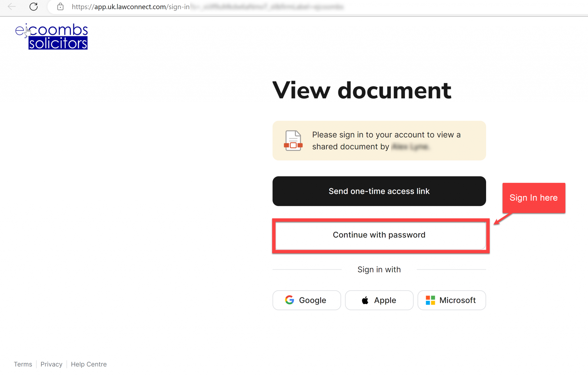 How to use LawConnect - E J Coombs Solicitors